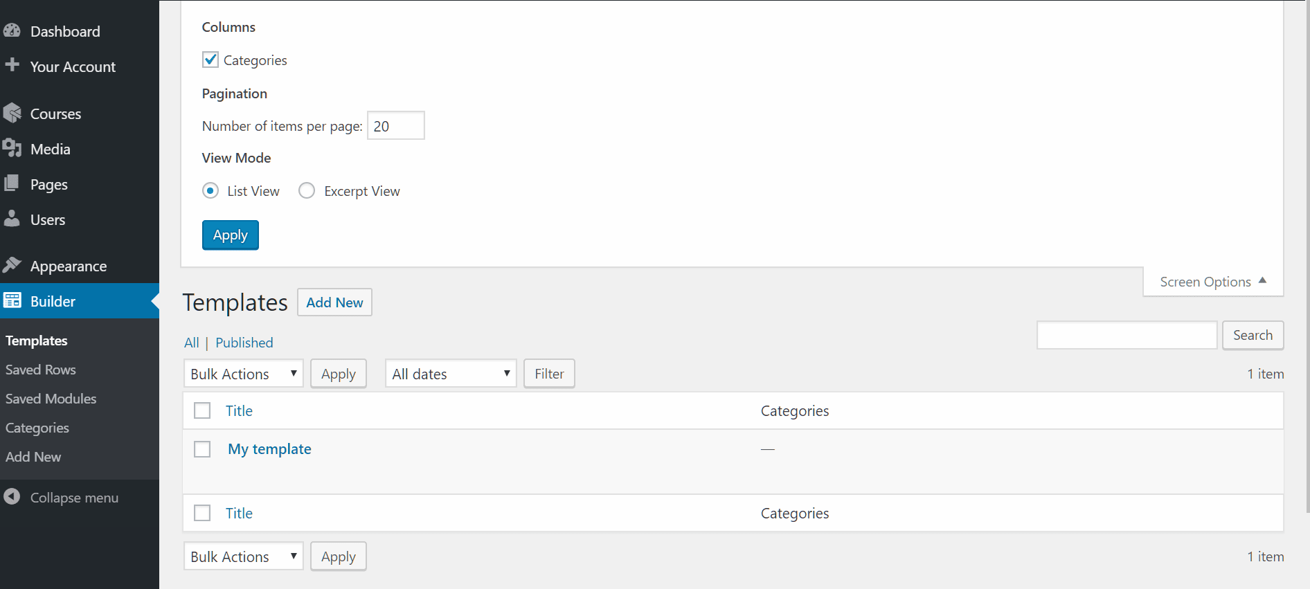 Configure the Builder admin panel display options - SimplyLearn