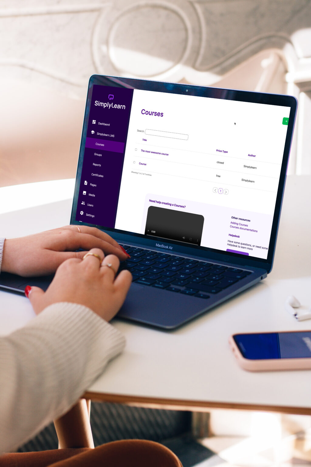 Simple and flexible learning platform - SimplyLearn